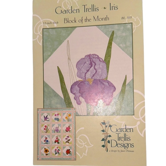 GardenTrellis Designs | Art | Garden Trellis Designs Block Of The Month Pattern Iris Bl 55 2 ...